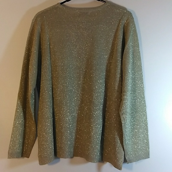 Anthony Richards | Sweaters | Anthony Richards Tan Metallic Gold ...